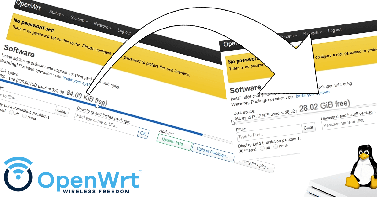 Expand internal storage on OpenWrt using USB with Extroot | Detailed Tutorial | ComparDre Blog